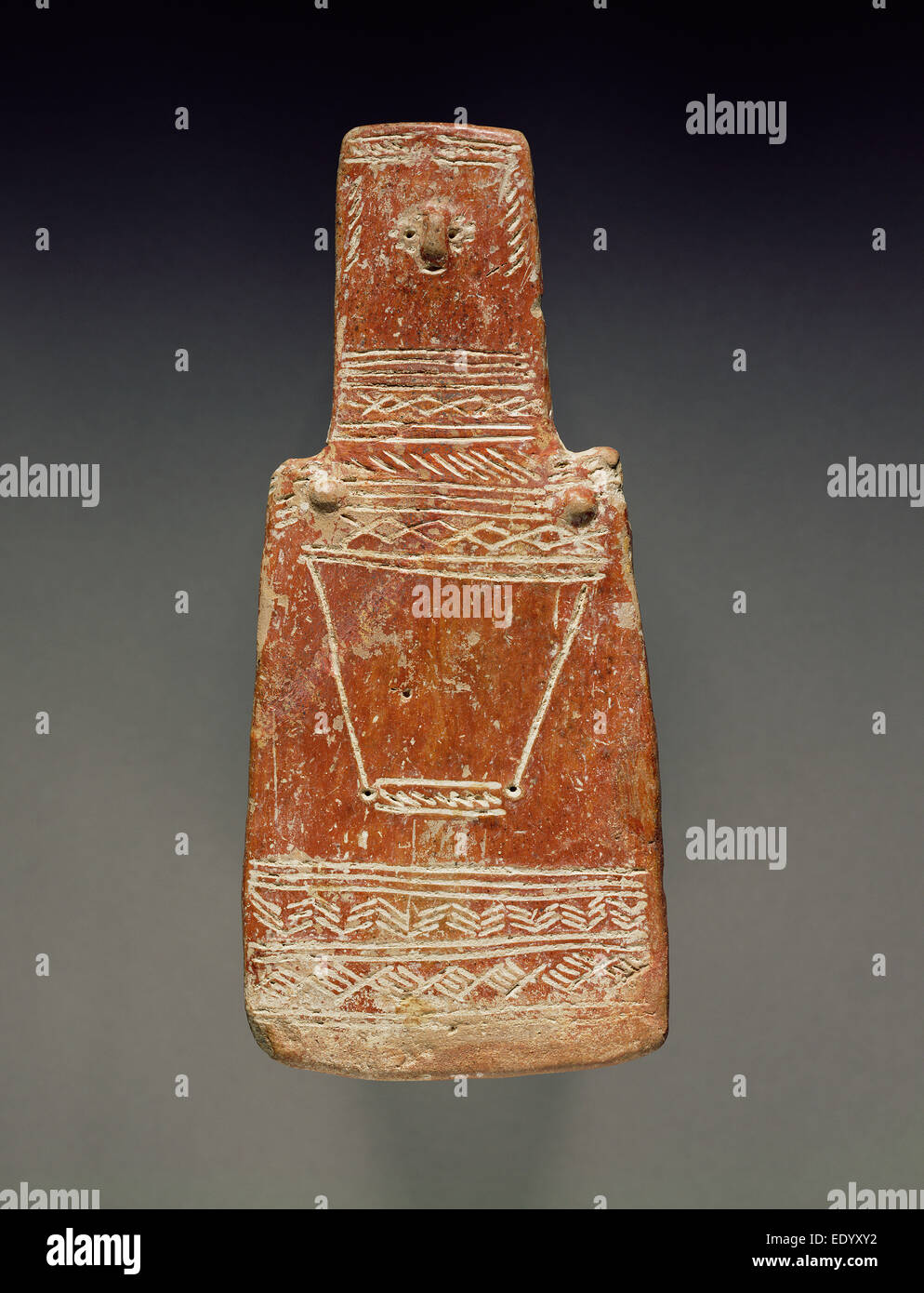 Red Polished Ware Plank Figure; Unknown; Cyprus; about 2000 - 1900 B.C ...