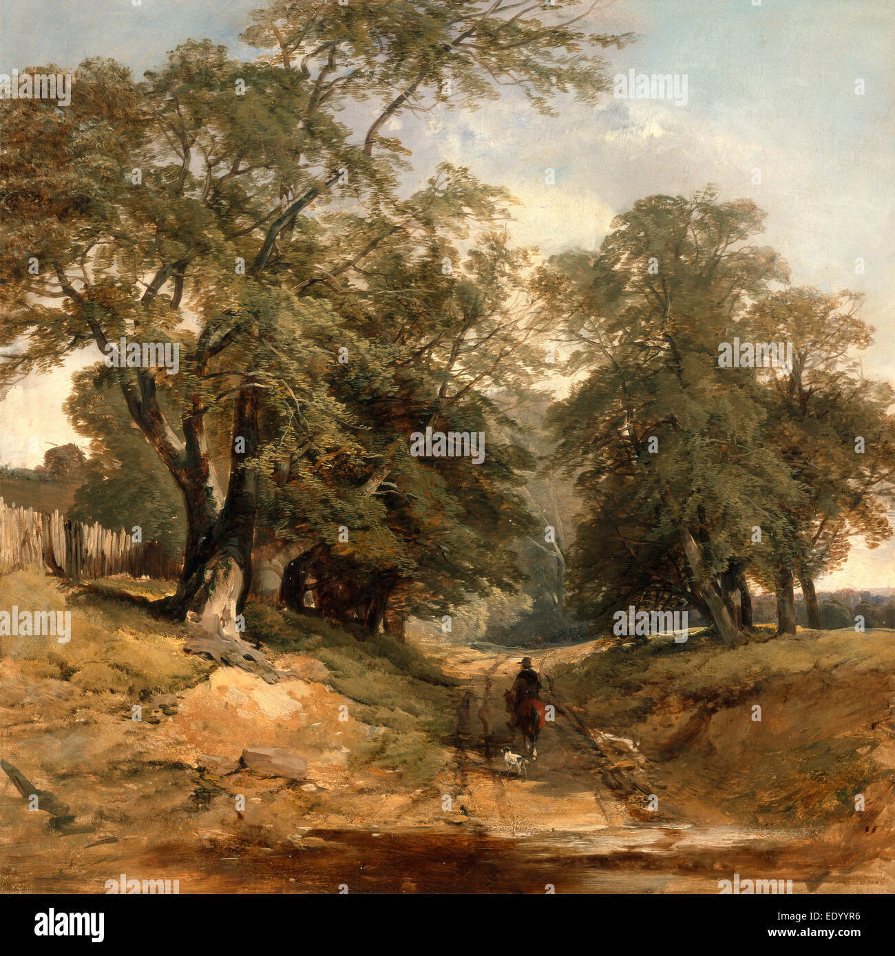 A Landscape with a Horseman, John Middleton, 1826-1856, British Stock ...