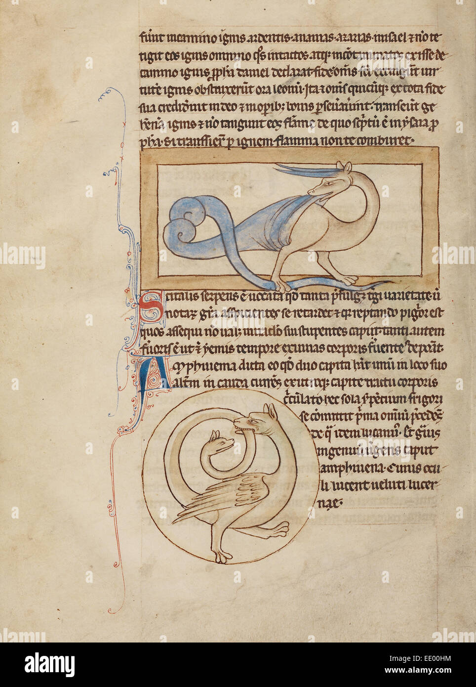 A Scitalis, An Amphisbaena; Unknown; England, Europe; about 1250 - 1260 ...