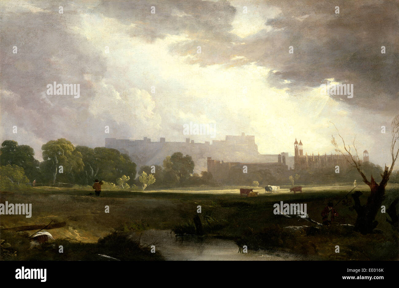 Windsor from Eton, Sir Augustus Wall Callcott, 1779-1844, British Stock ...