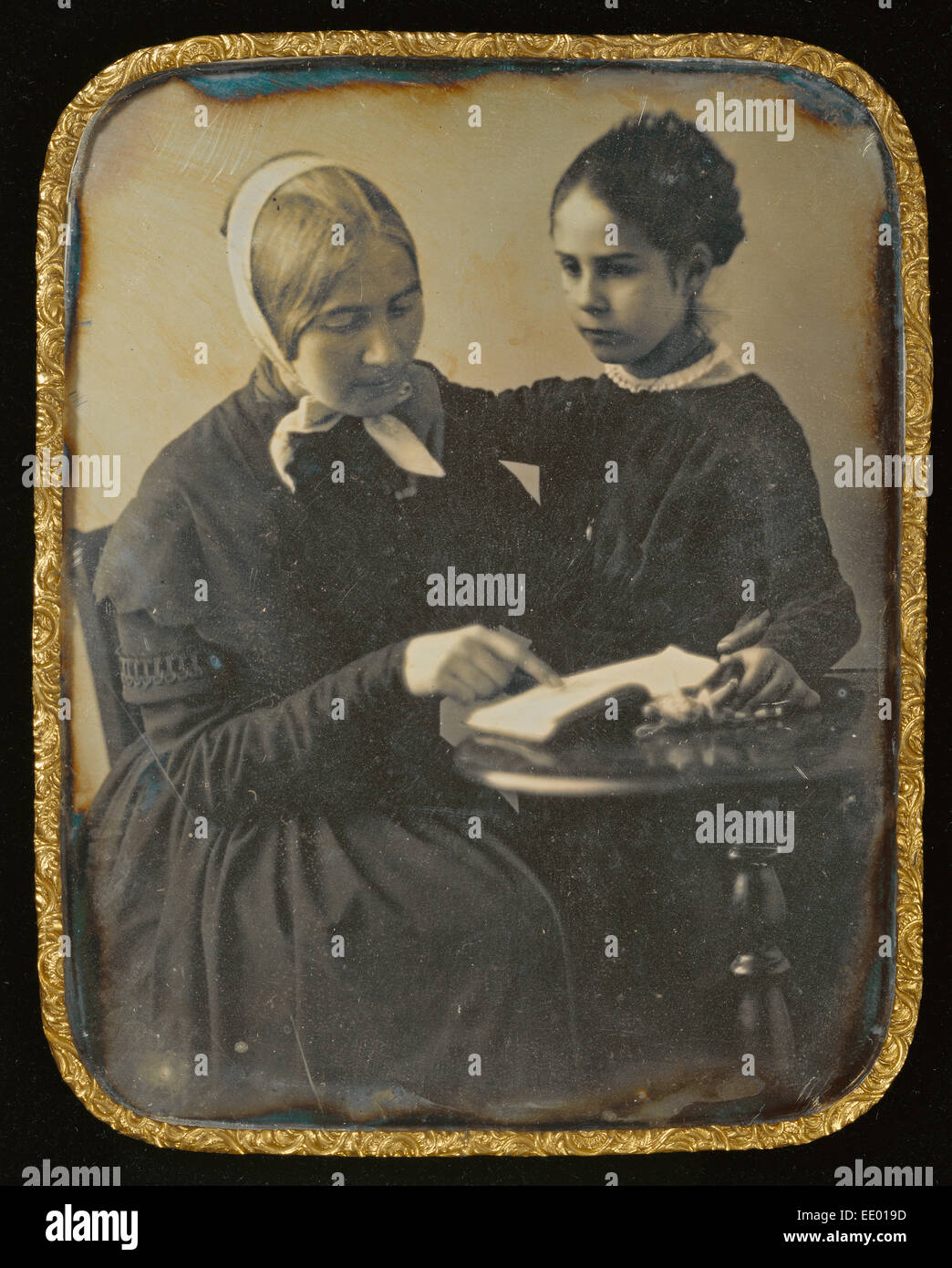 Woman Reading to a Girl; Unknown maker, French; about 1845 ...