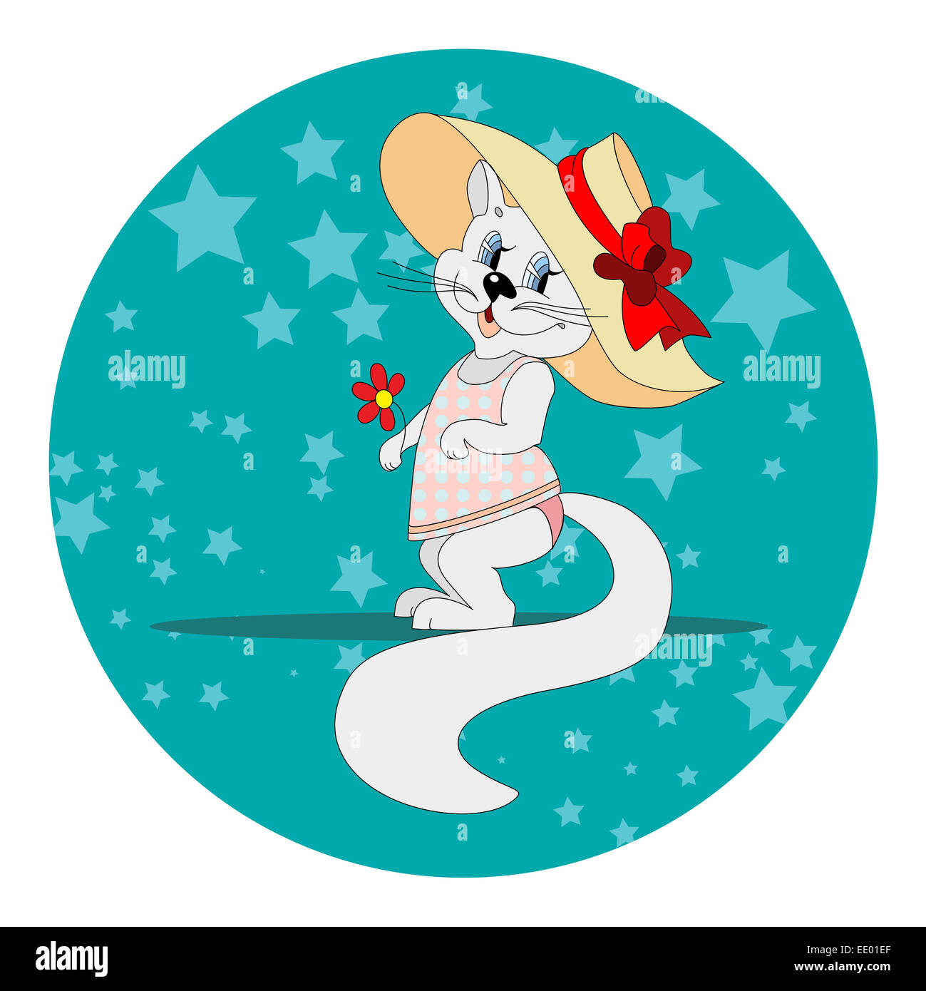 kitty in the hat Stock Photo - Alamy