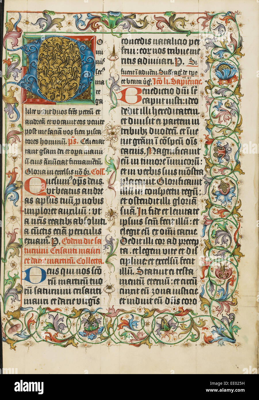 Decorated Initial D; Unknown; Germany, Westphalia, Europe; about 1500 ...