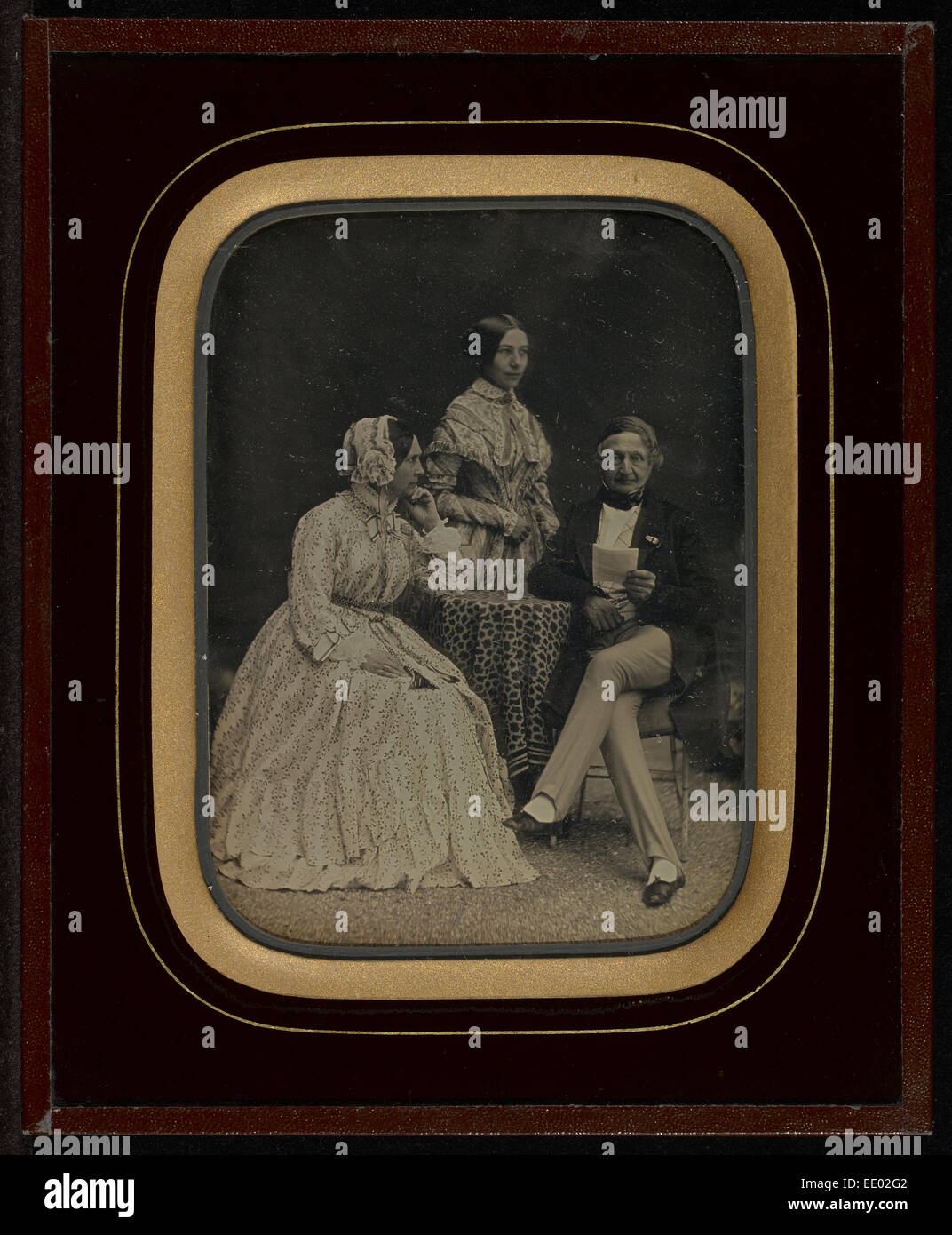 Portrait of Jean-Gabriel and Anna Eynard with Madame Charrière; Jean ...