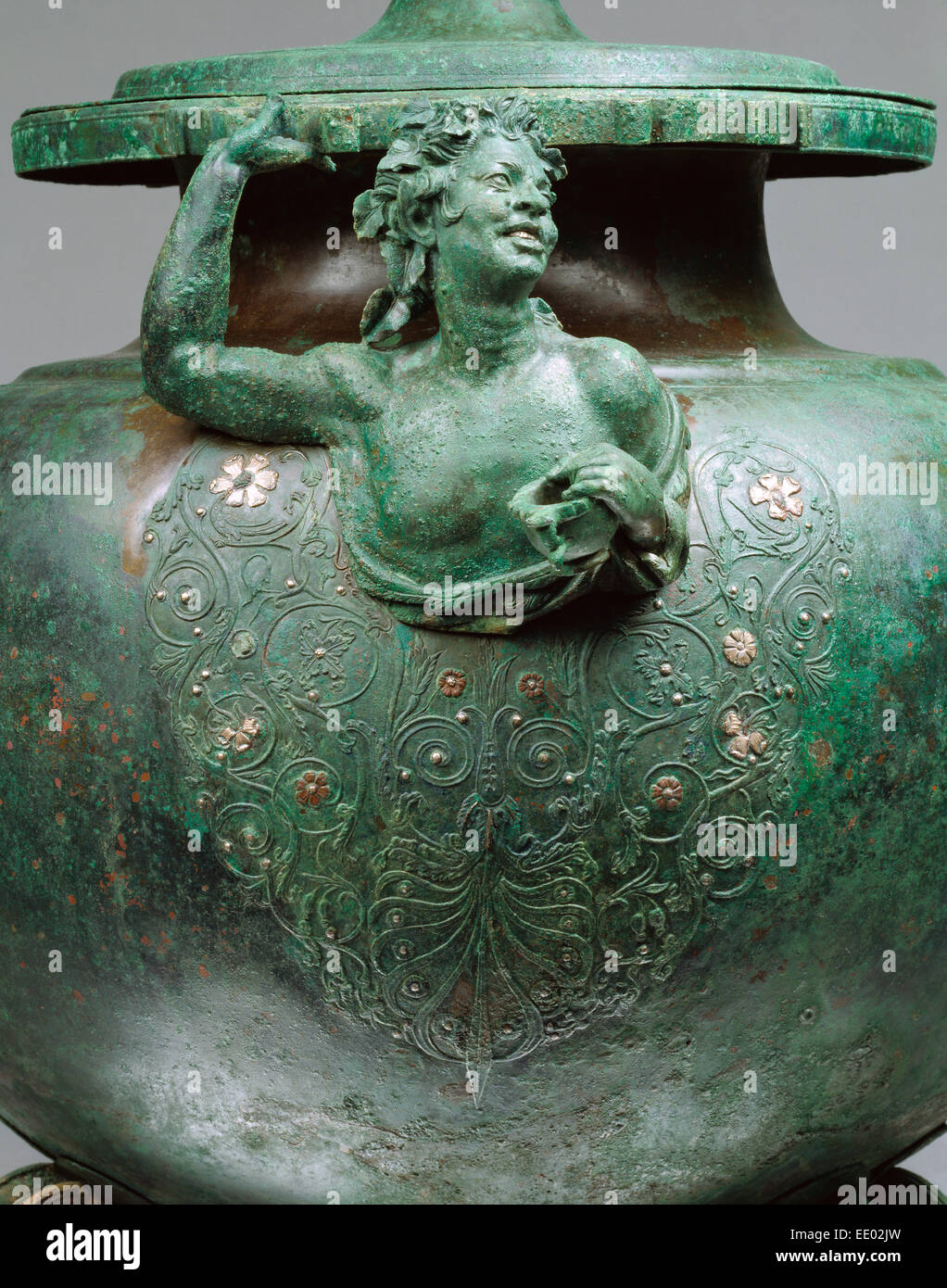 Lebes; Unknown; 50 - 1 B.C.; Bronze with silver Stock Photo - Alamy