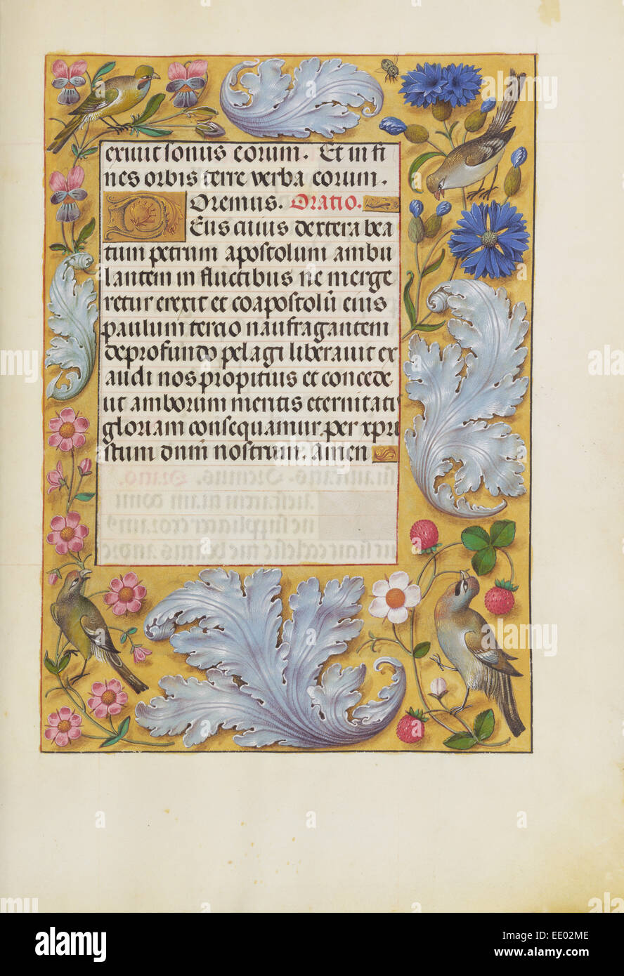 Decorated Text Page; Unknown; Bruges, Belgium, Europe; about 1510 ...