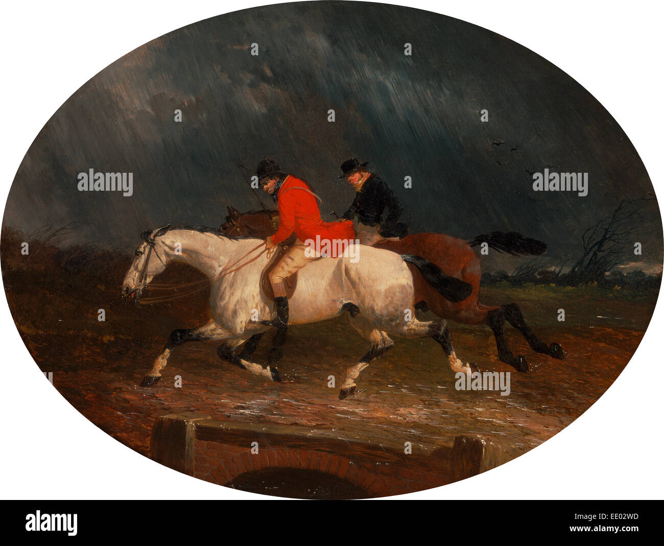 Returning from the Hunt The Return from the Hunt in the Rain Signed in ...