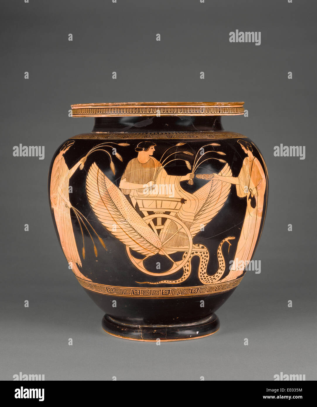 Attic Red-Figure Footed Dinos; Attributed to the Syleus Painter, Greek ...