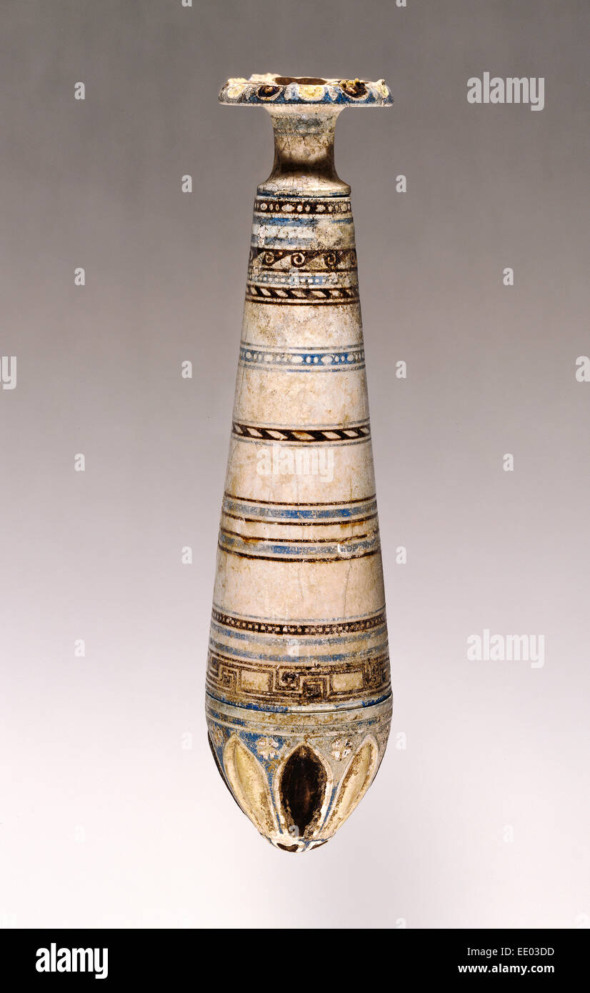 Alabastron; Unknown; East Greece; 2nd century B.C.; Faience Stock Photo ...