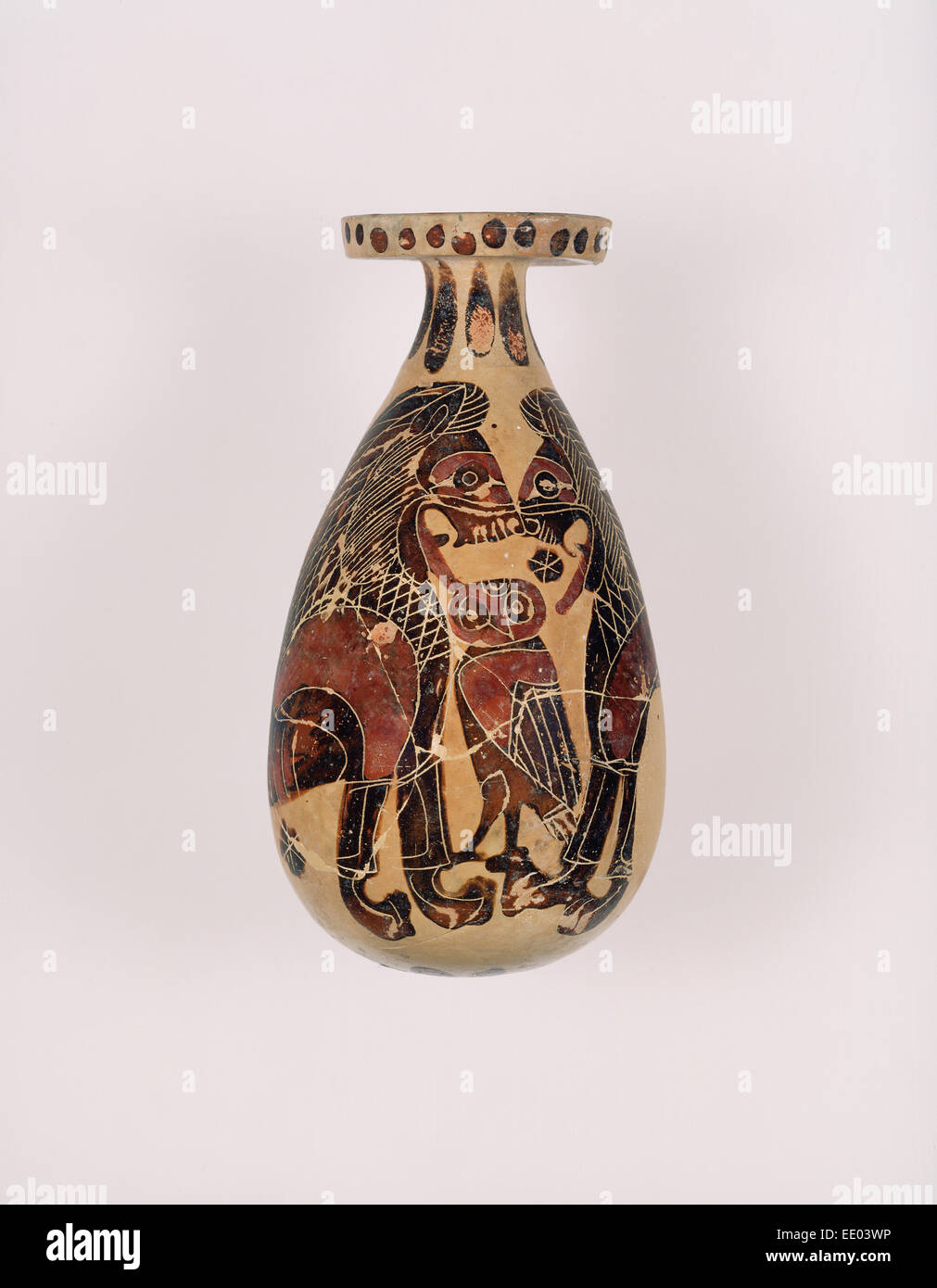 Alabastron; Unknown; Greece (Corinth); about 595 - 570 B.C.; Terracotta ...