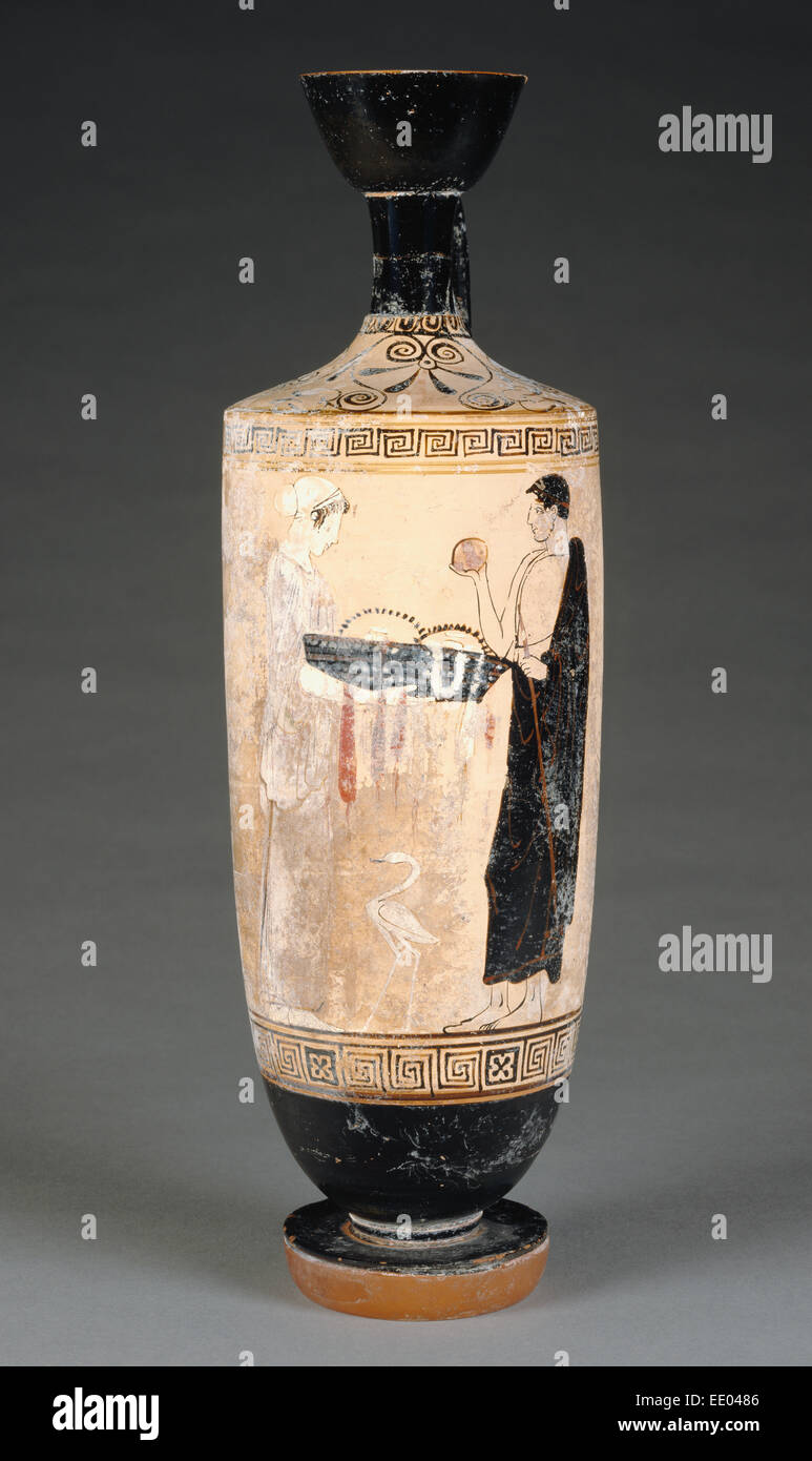 White-Ground Lekythos; Attributed to the Timokrates Painter, Greek ...