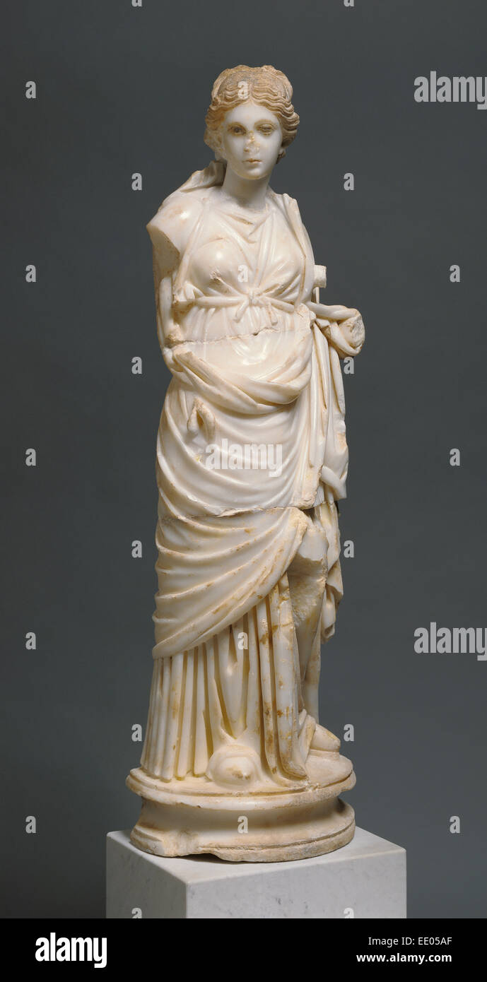 Statue of a Muse; Unknown; about 200; Marble with polychromy Stock ...