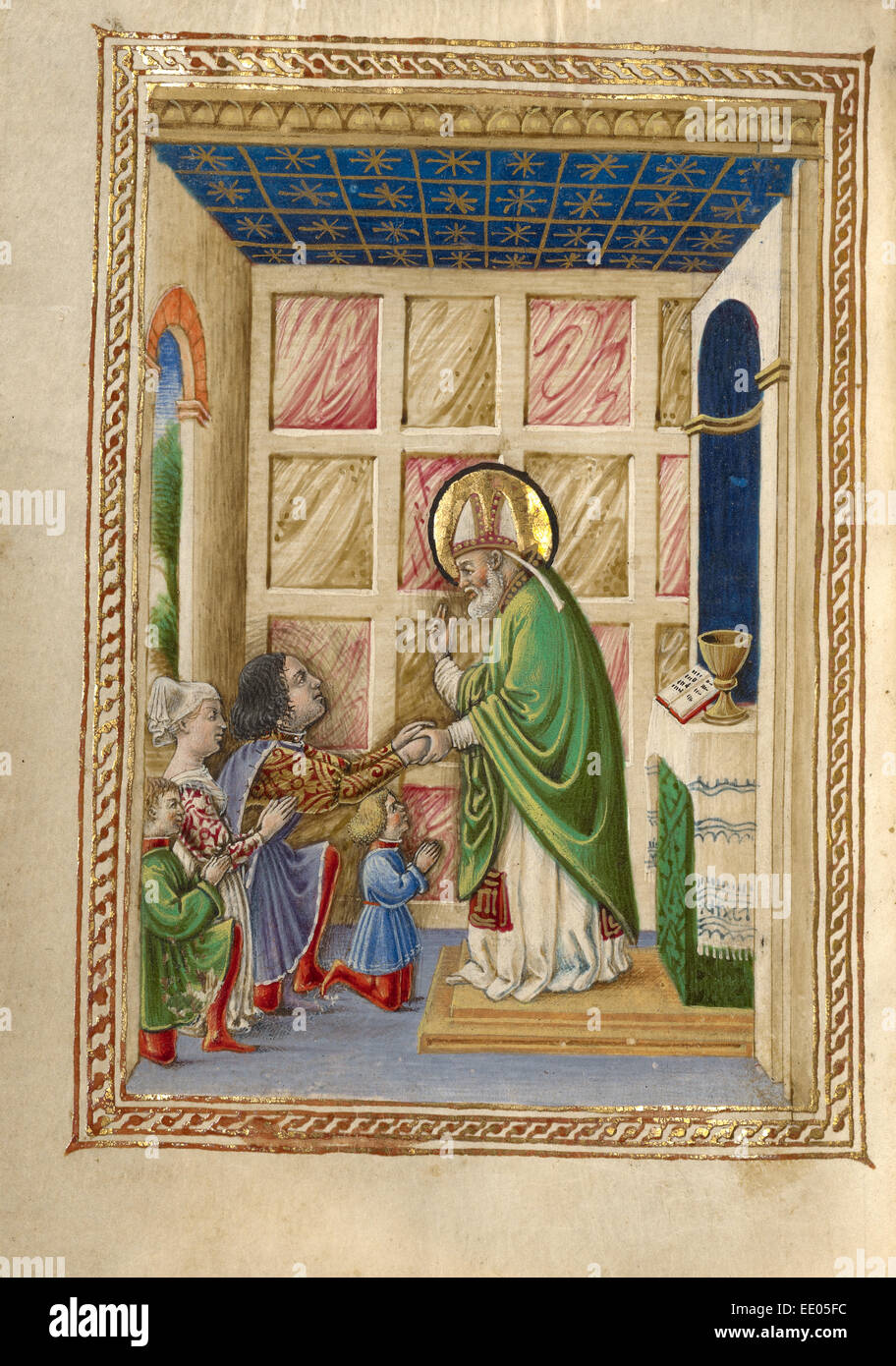 Saint Bellinus Celebrating Mass; Taddeo Crivelli, Italian, died about ...