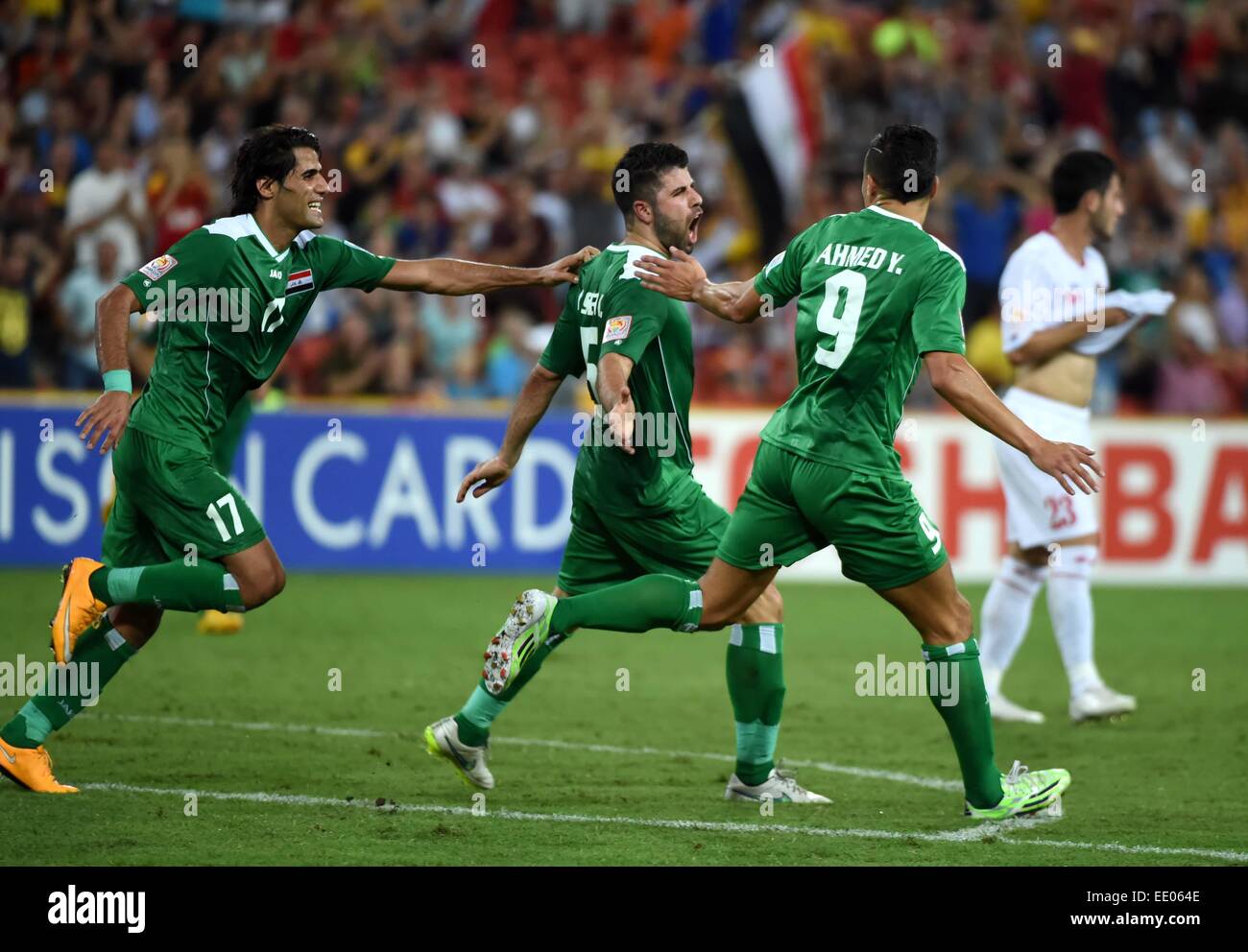 Brisbane, Australia. 12th Jan, 2015. Yaser Safa Kasim (2nd L) of Iraq ...