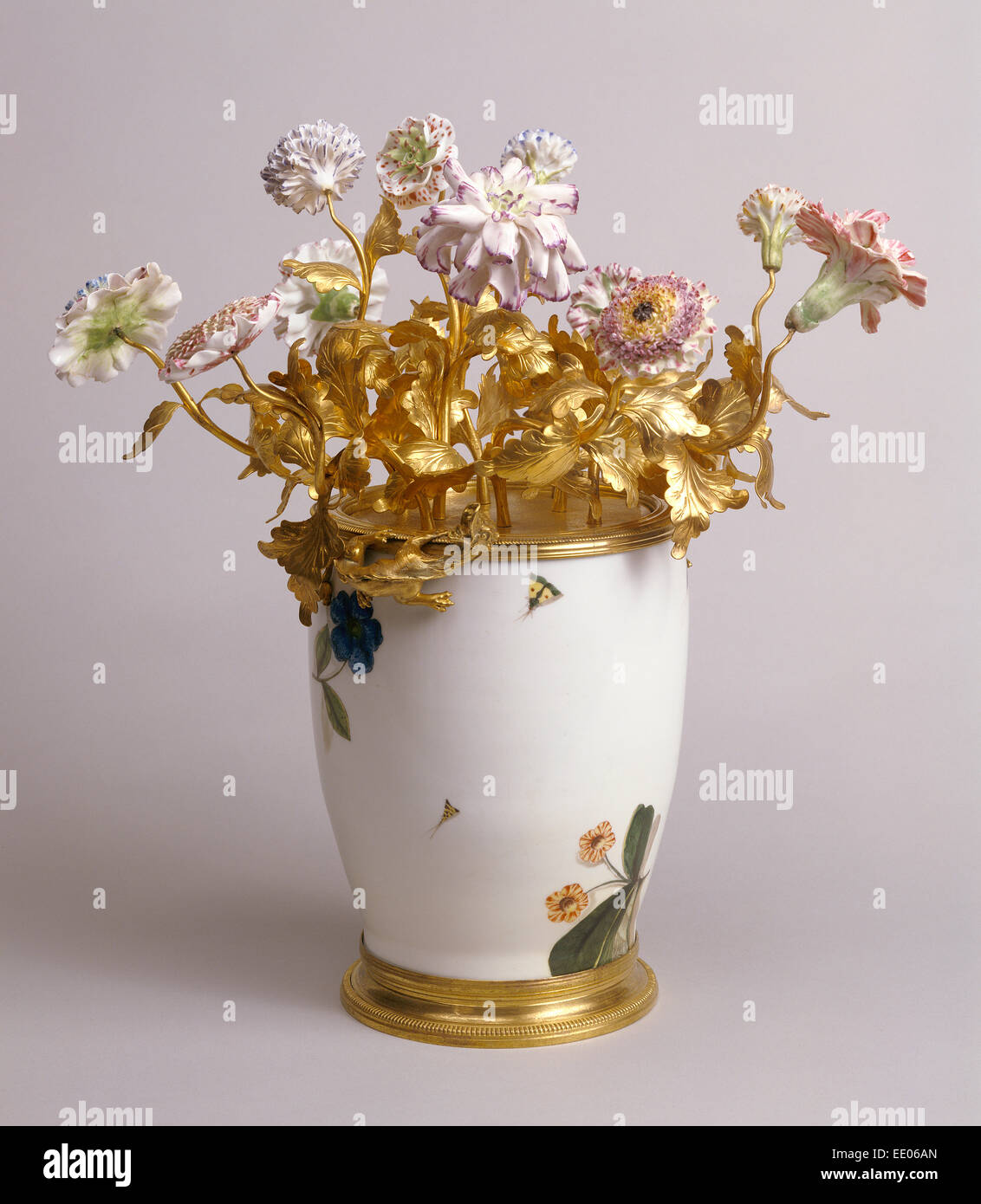 Mounted Vase with Flowers; Bronzier Unknown maker, French, Vase made at ...