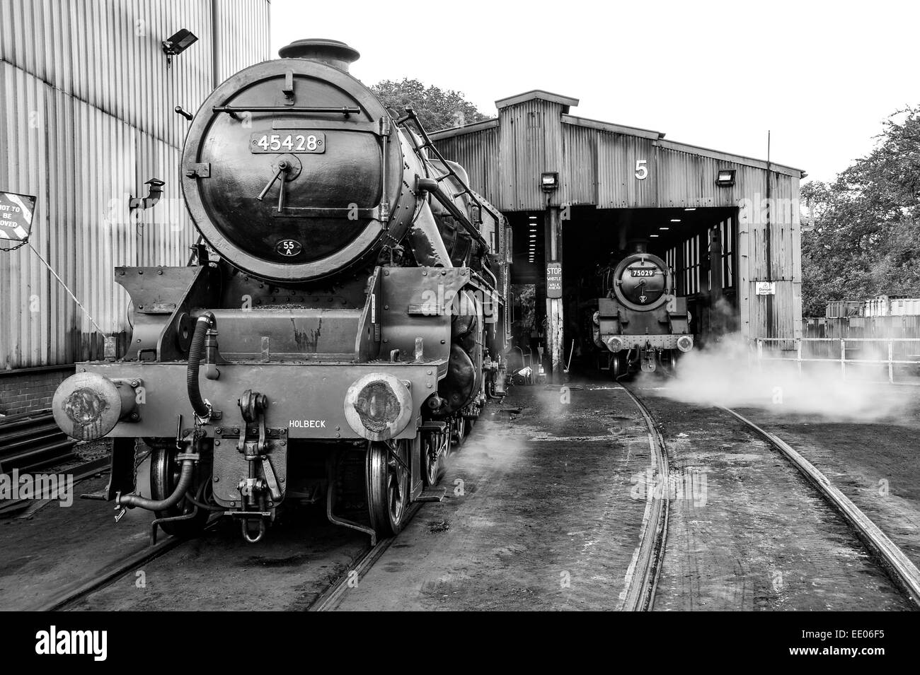 Steam engines Eric Treacy and the Green Knight Grosmont engine sheds on ...