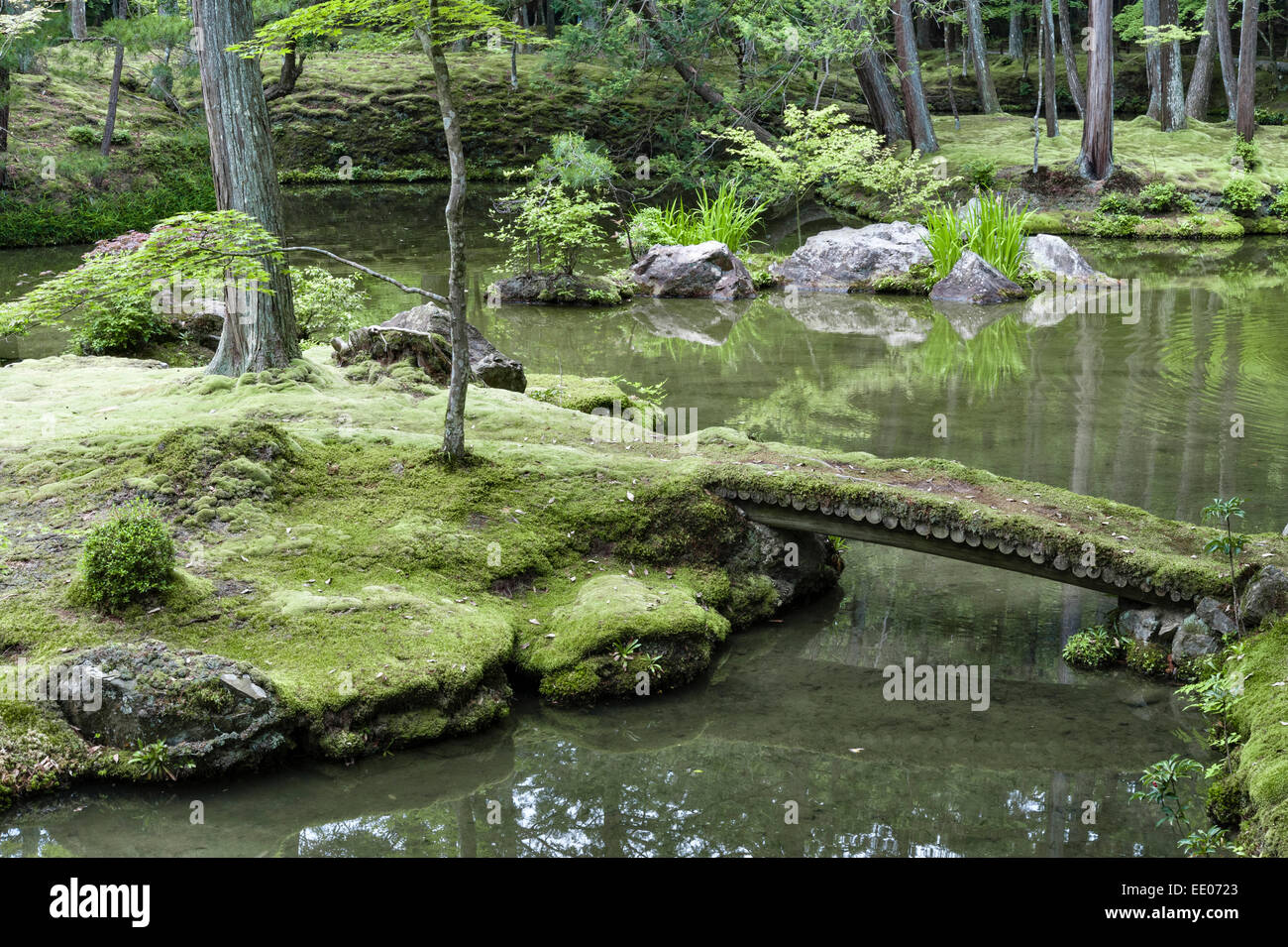Saiho-ji zen temple (Koke-dera, the Moss Temple), Kyoto, Japan. An old ...
