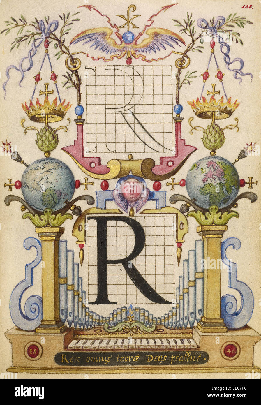 Guide for Constructing the Letter R; Joris Hoefnagel, Flemish ...