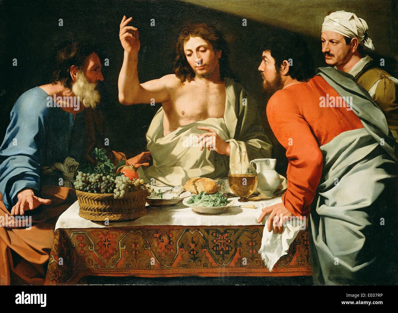 The Supper at Emmaus; Attributed to Bartolomeo Cavarozzi, Italian ...