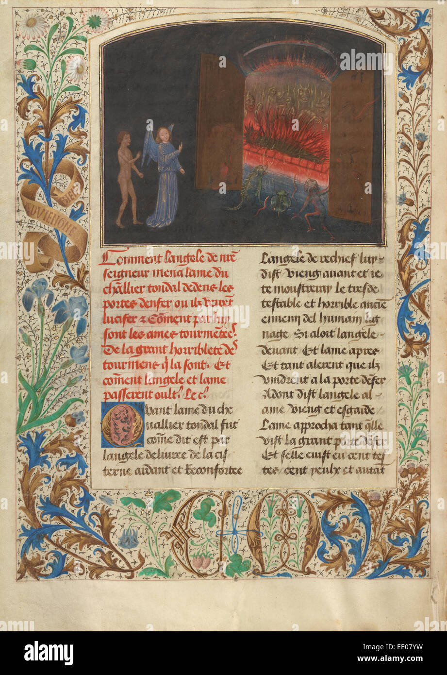 The Gates of Hell and Lucifer; Simon Marmion, Flemish, active 1450 ...