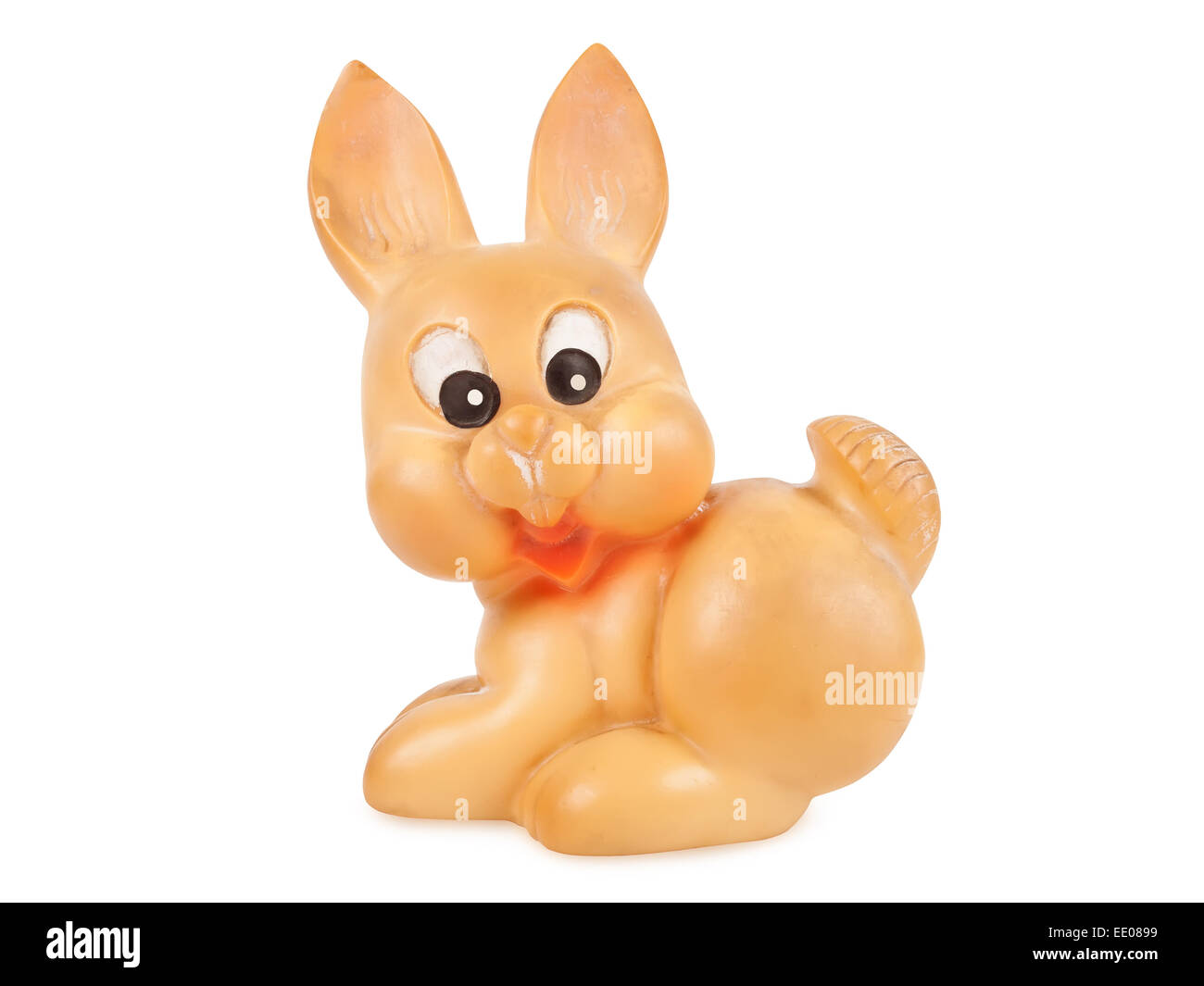 vintage rubber rabbit isolated on white background, studio shot Stock ...