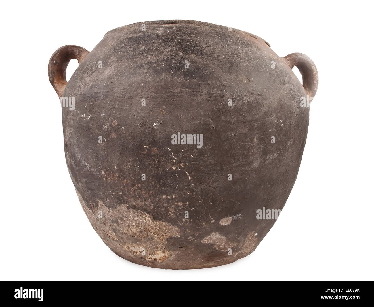 old traditional vintage pot isolated on white background, studio shot ...