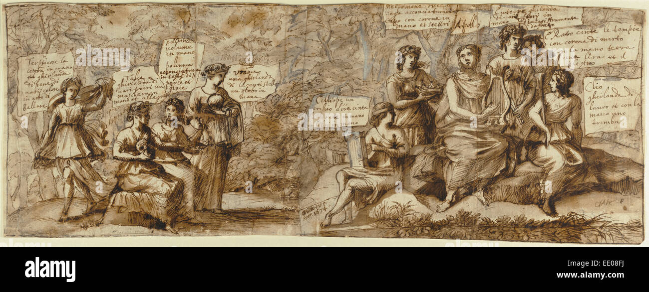 Apollo and the Muses; Claude Lorrain (Claude Gellée), French, 1604 or ...