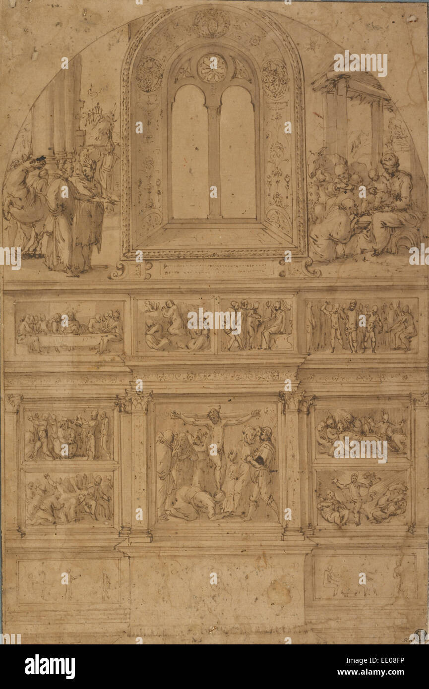 Project for a Wall Decoration; Perino del Vaga (Piero Buonaccorsi ...