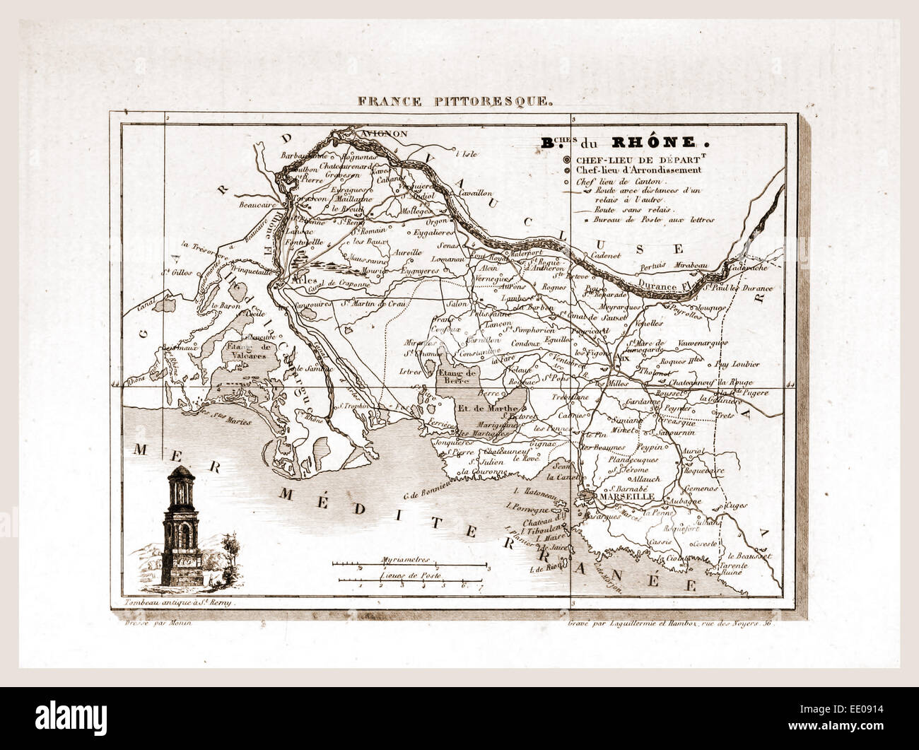 Rhone map hi-res stock photography and images - Alamy