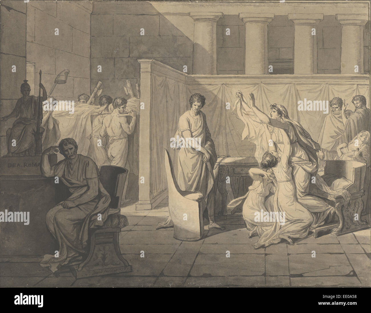 The Lictors Bringing Brutus the Bodies of His Sons; Jacques-Louis David ...