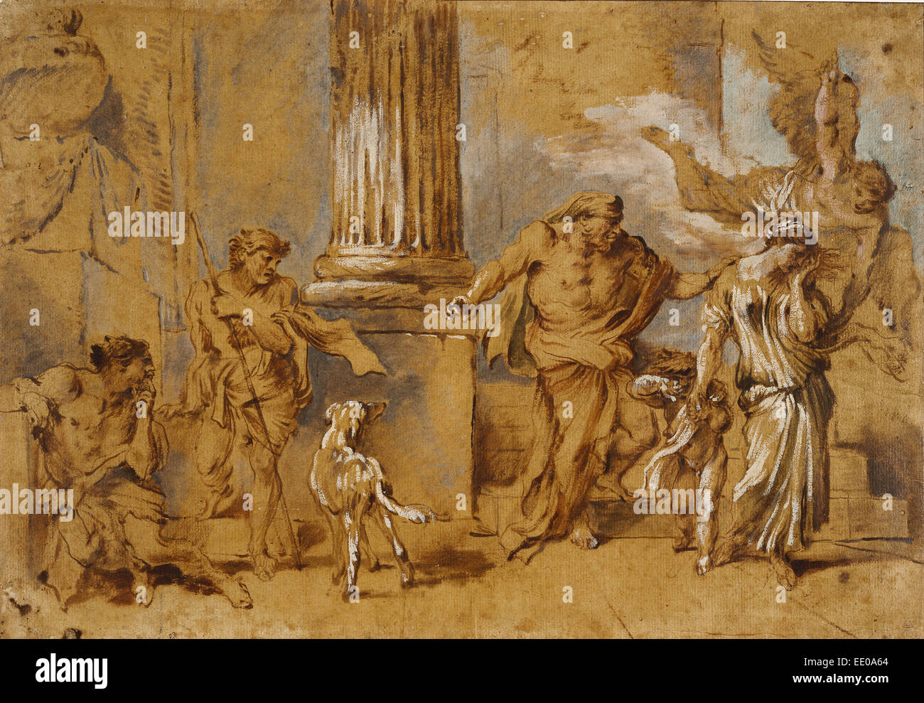 The Expulsion of Hagar; Giovanni Benedetto Castiglione, Italian, 1609 ...