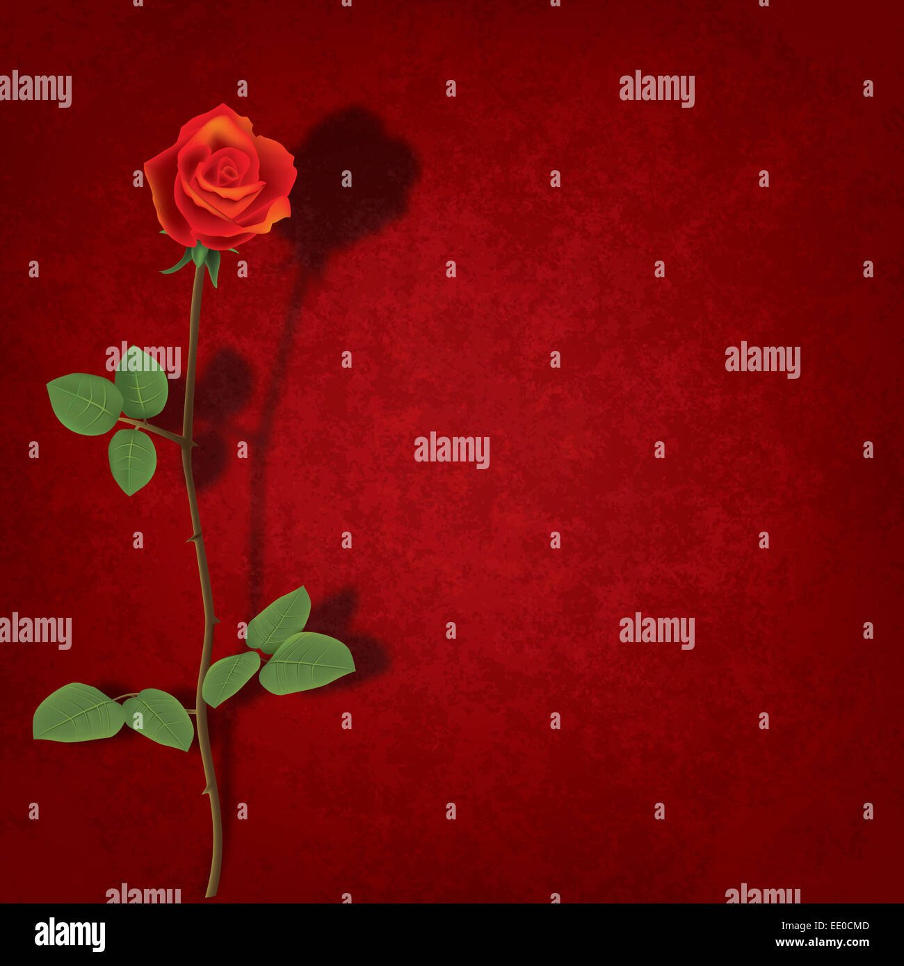 abstract grunge red background with rose and shadow Stock Photo - Alamy