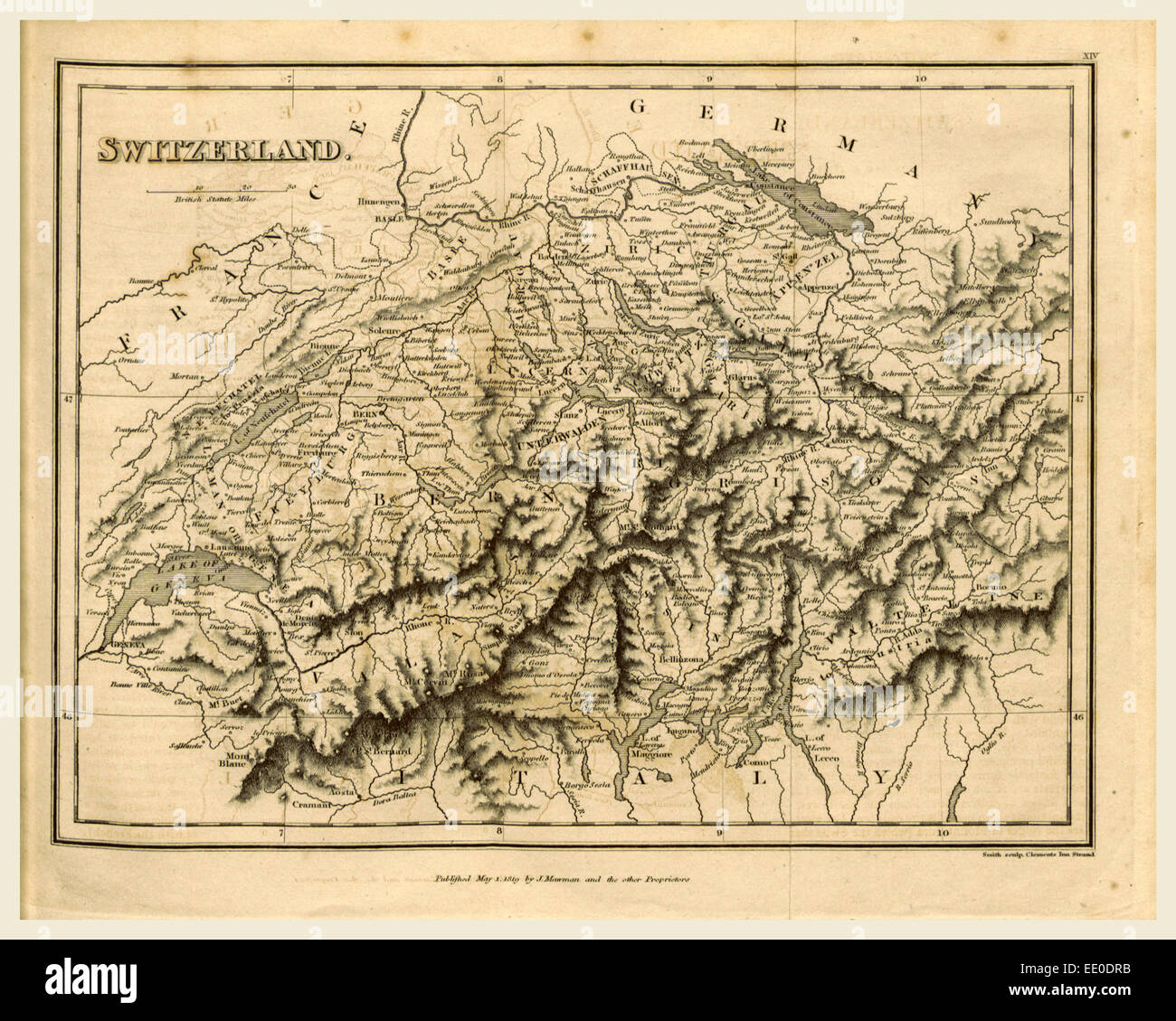 1819 map hi-res stock photography and images - Alamy