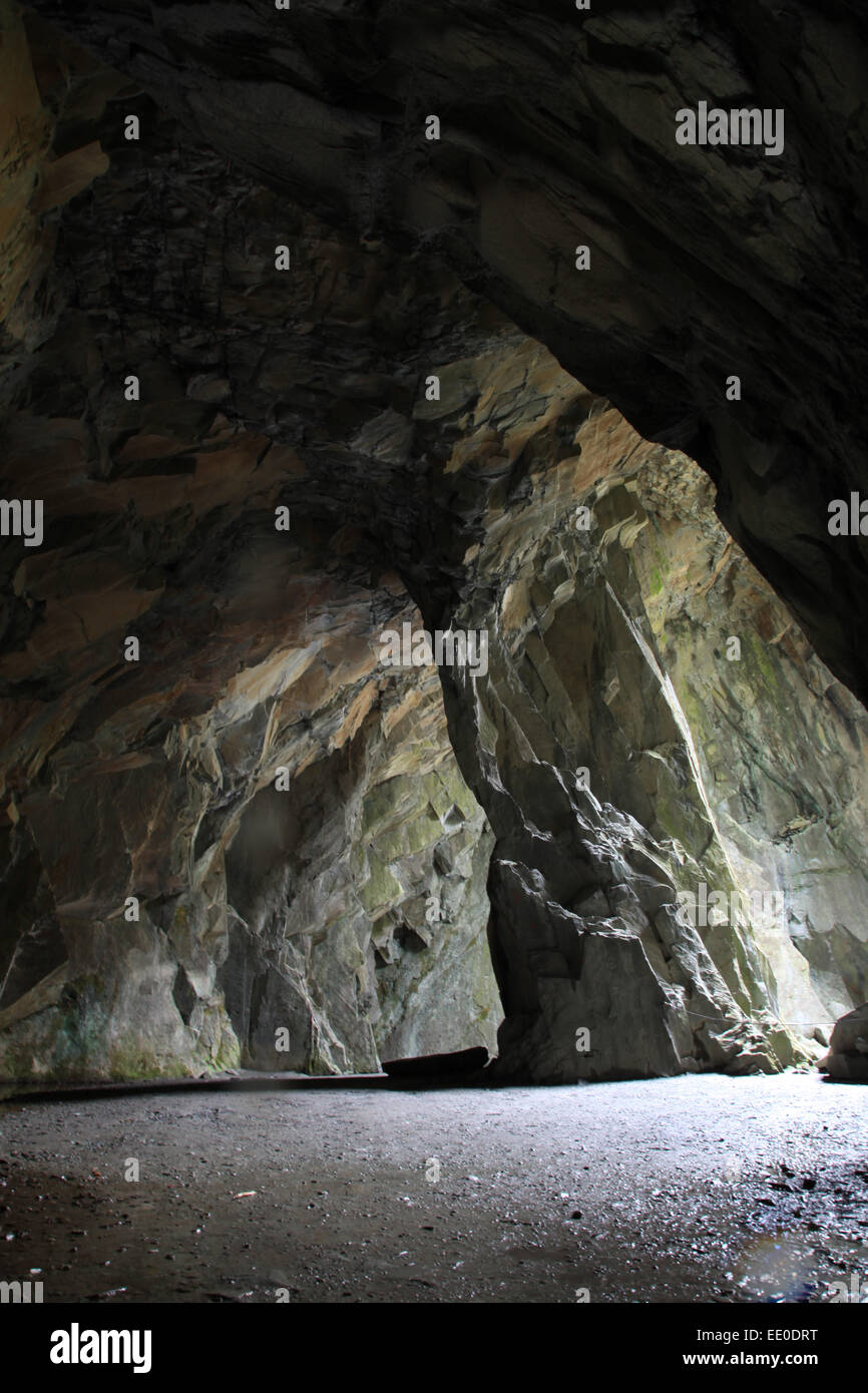 Cathedral cave in Langdale. The Lake District Stock Photo - Alamy