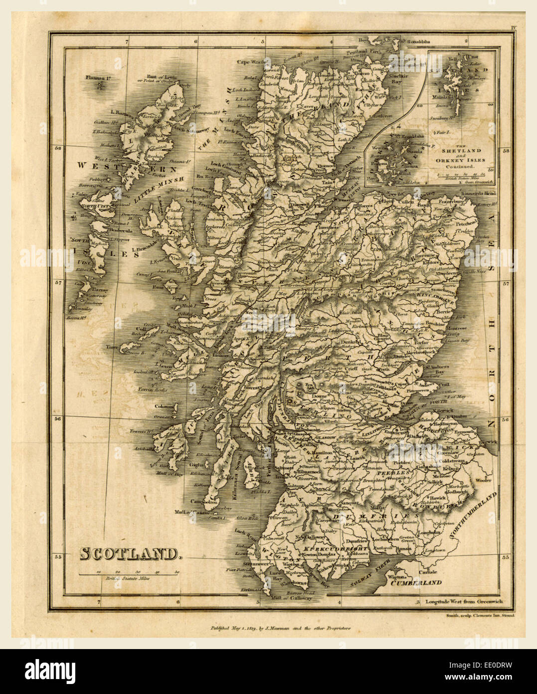 1819 map hi-res stock photography and images - Alamy