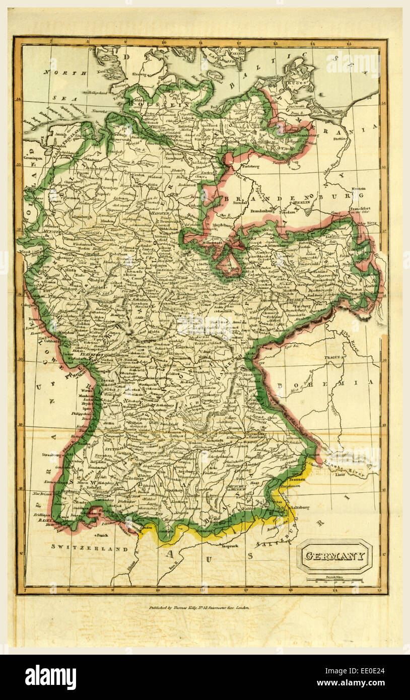Map of Germany by Thomas Kelly, 1742-1812 Stock Photo - Alamy