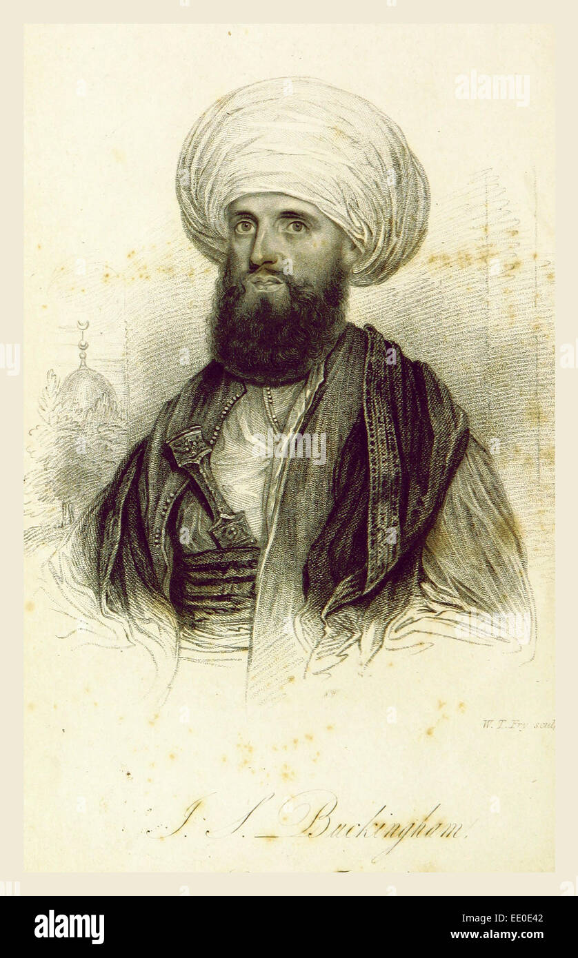 J.S. Buckingham, 19th century engraving, James Silk Buckingham (25 ...
