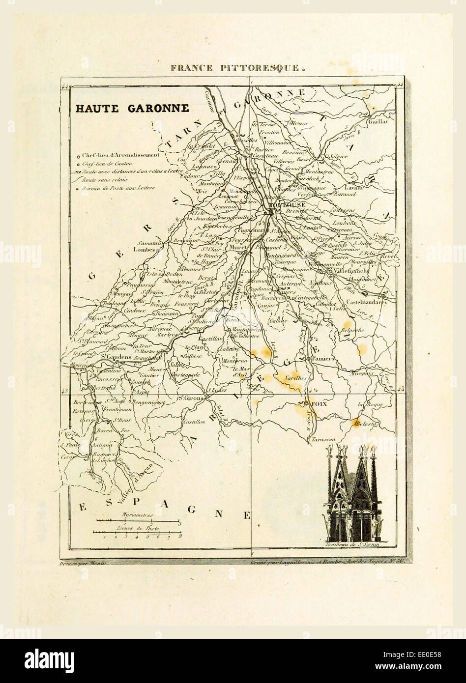 Map haute garonne hi-res stock photography and images - Alamy