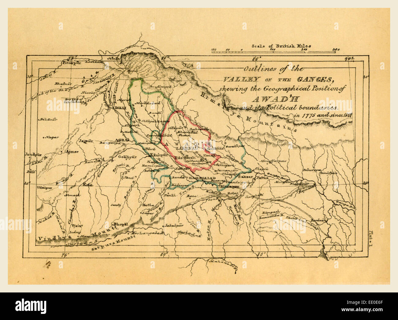Map valley of the Ganges India, Outline of the Topography and ...