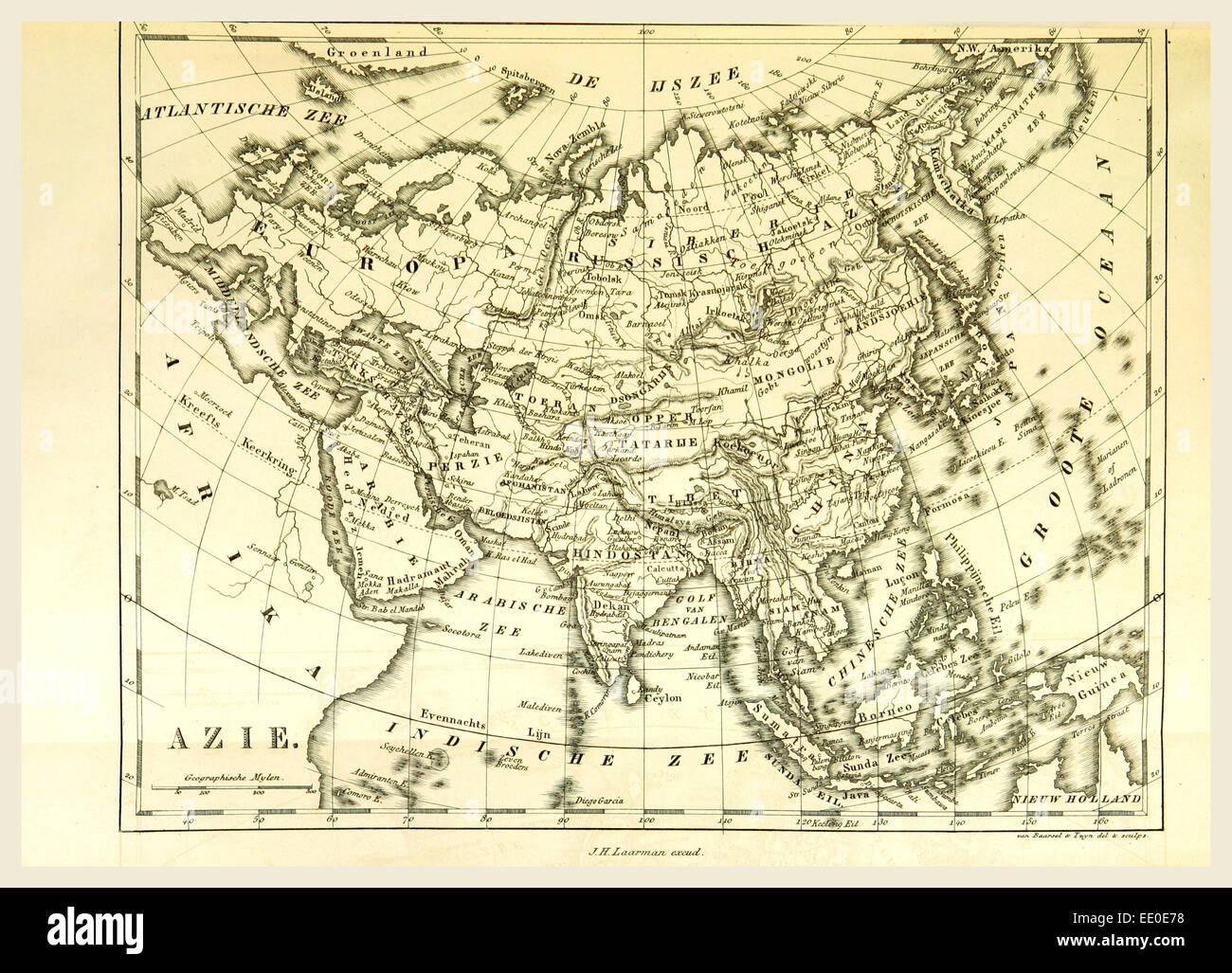 Asia Political Map Of 1880