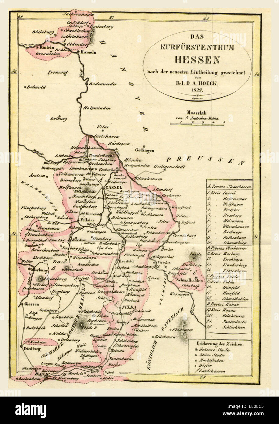 Map of germany 19th century hi-res stock photography and images - Alamy