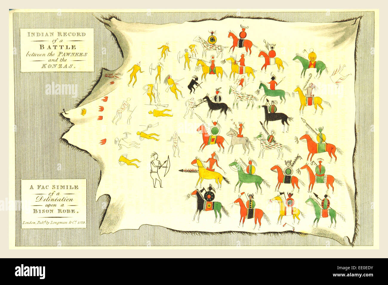 Indian record of a battle between the Pawnees and the Konzars. US ...