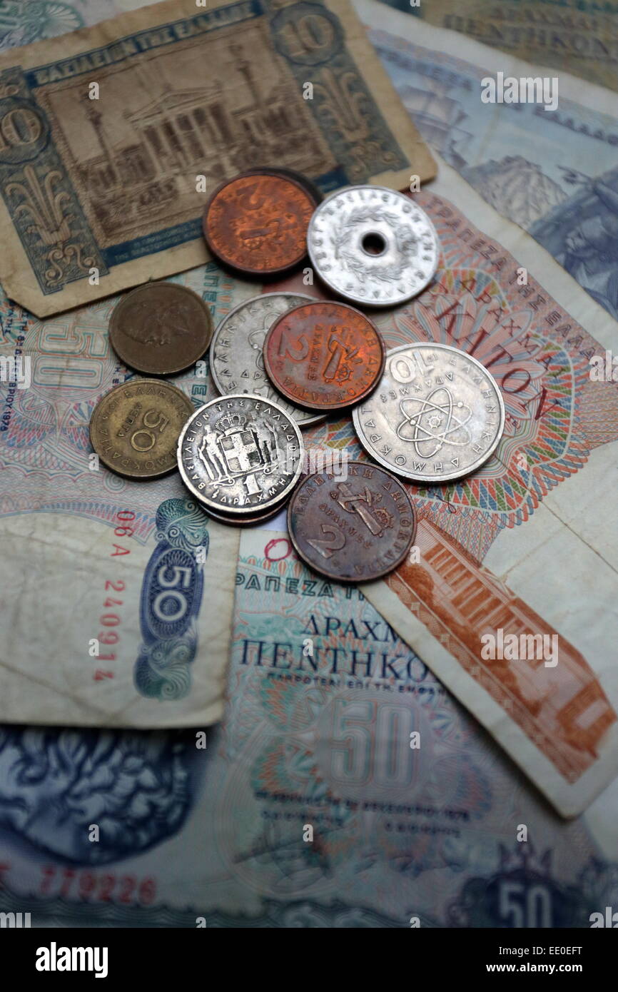 Old money notes and coins hi-res stock photography and images - Alamy