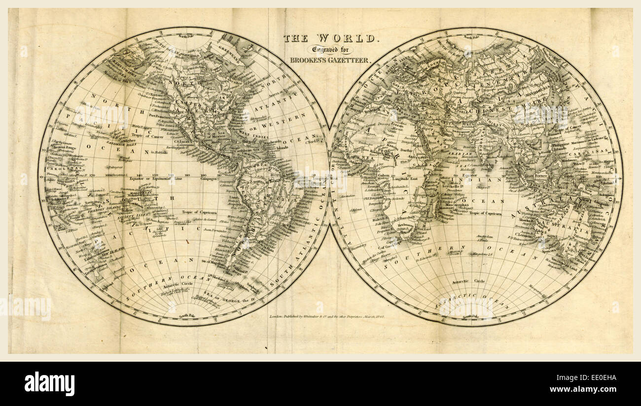 The World, 19th century engraving Stock Photo - Alamy