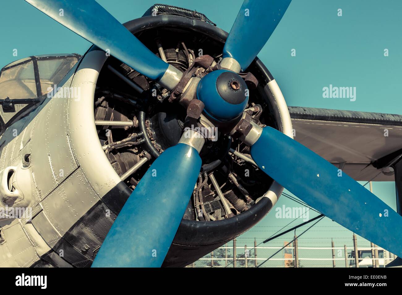 Old vintage jet engine in black and white Stock Photo - Alamy