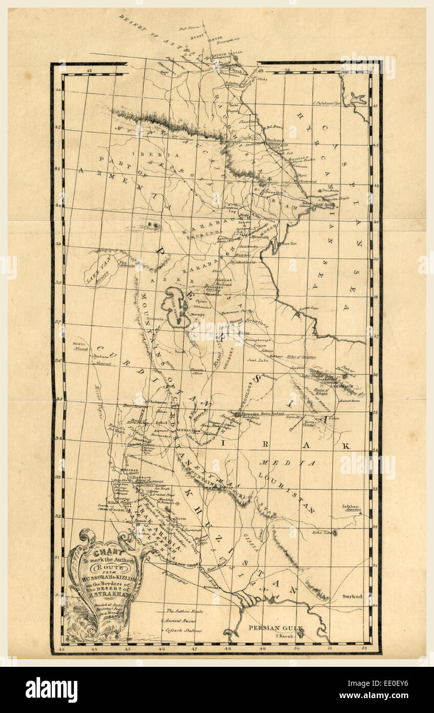 Map, Personal Narrative of a Journey from India to England, by Bussorah ...