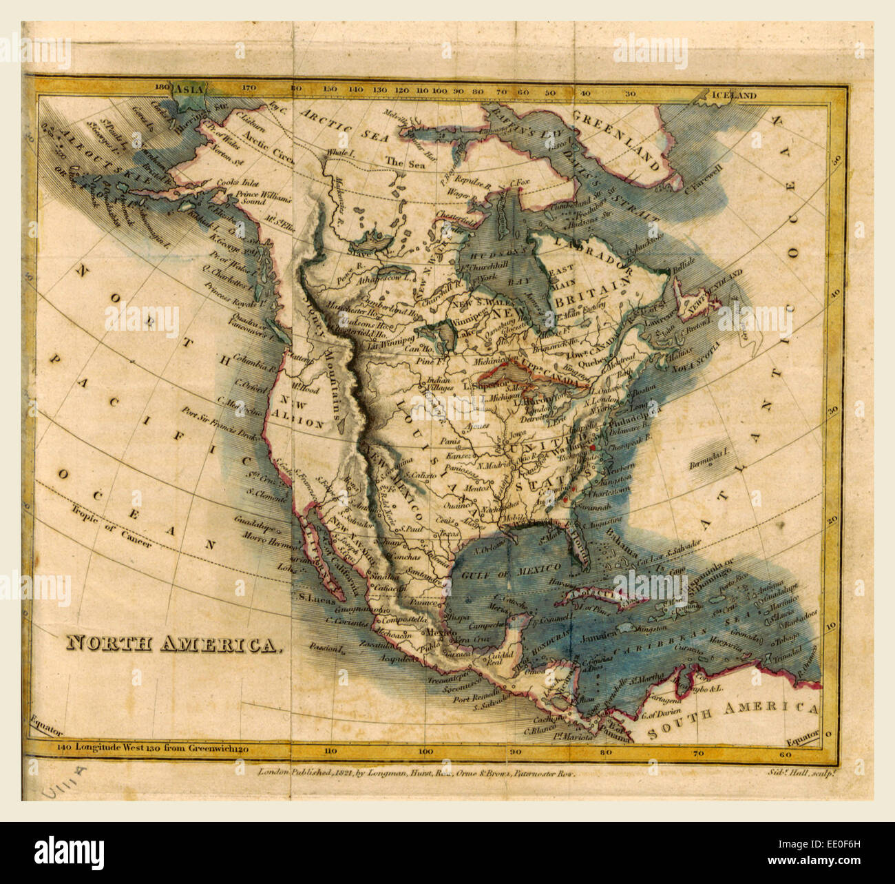 1821 map hi-res stock photography and images - Alamy