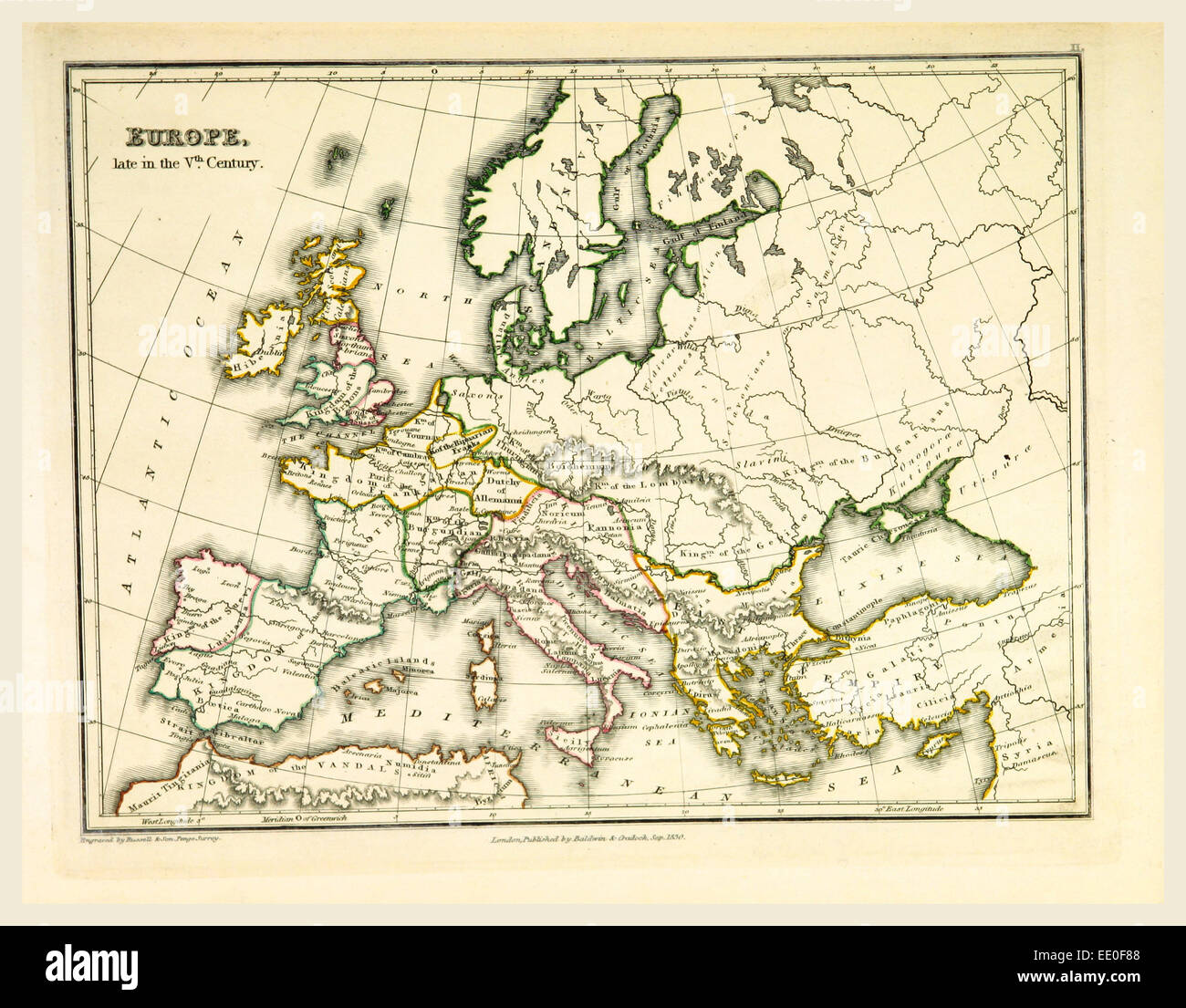 Europe 19th century map hi-res stock photography and images - Alamy