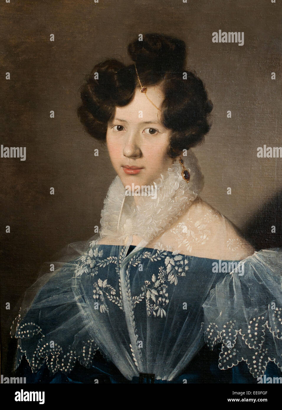 Portrait of young woman 1830 - 1835 Girolamo Michelangelo Grigoletti ...