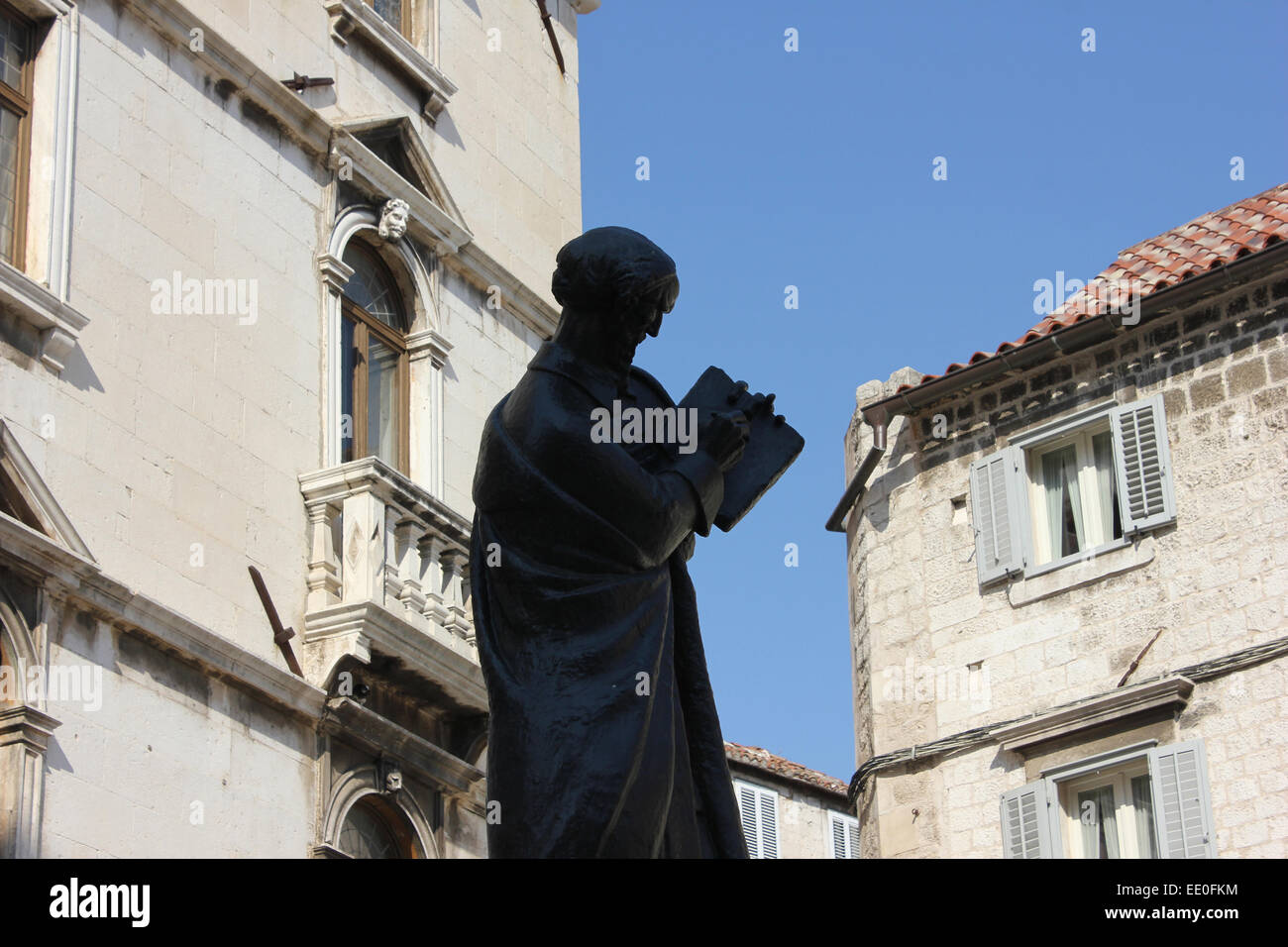 Croatia Split Statue of Marko Marulic 1450 - 1524 AD Zoe Baker Stock ...